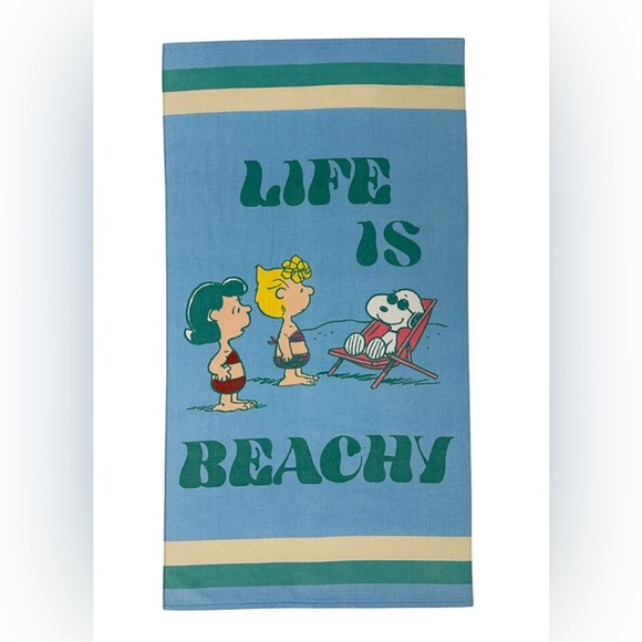 Peanuts | Bath | Peanuts Snoopy Life Is Beachy Licensed Oversized Beach ...
